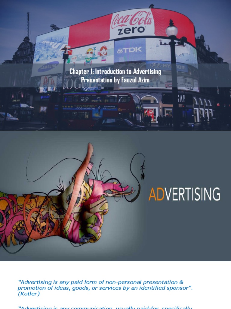 Chapter 1 - Introduction To Advertising PDF | PDF | Marketing ...