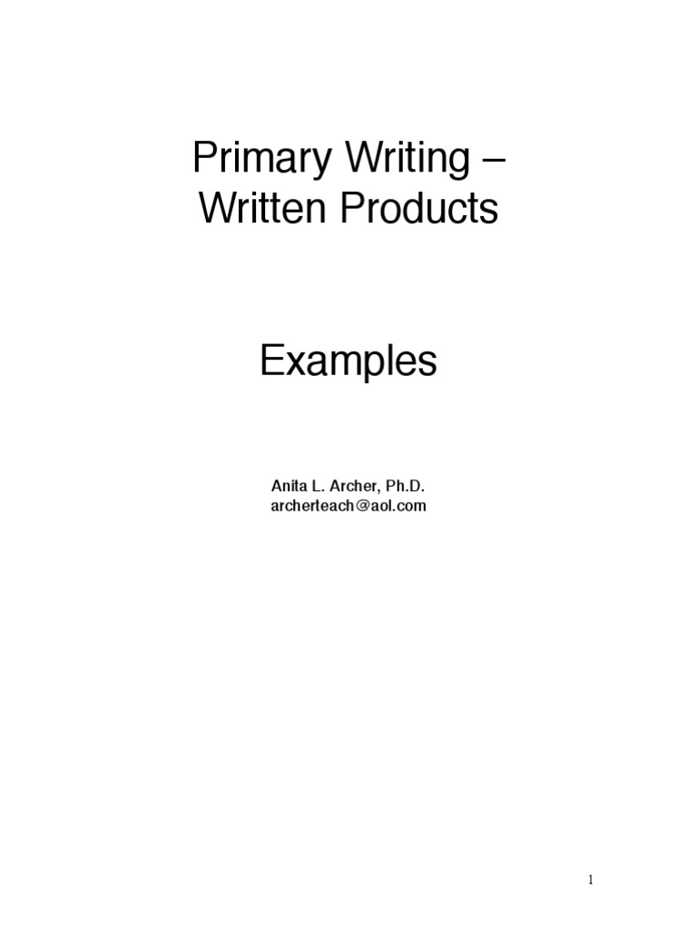Primary School Essay Writing Guide | PDF