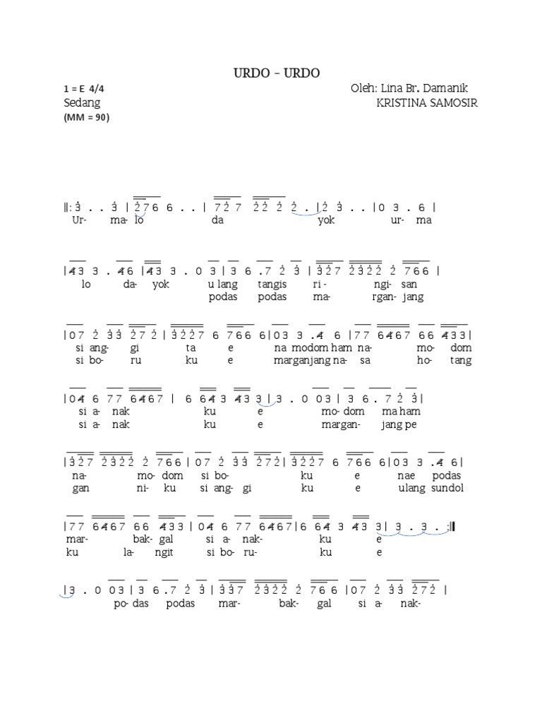 Urdo - Urdo: 1 E 4/4 Oleh: Lina Br. Damanik Sedang Kristina Samosir (MM ...