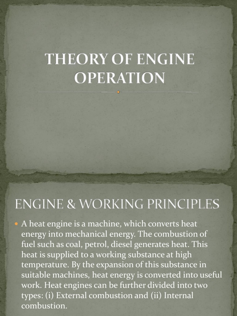 Theory of Engine Operation | Download Free PDF | Internal Combustion ...