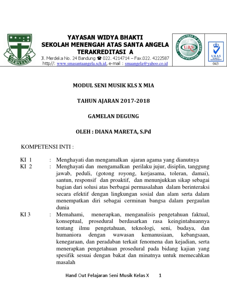Modul Gamelan | PDF | Seni