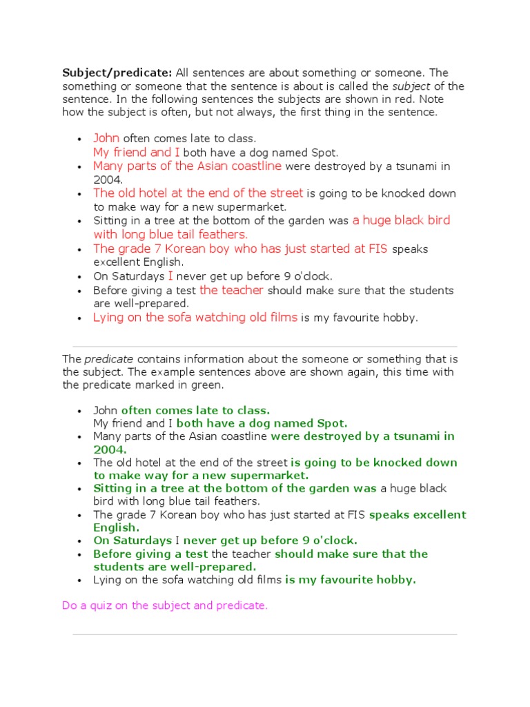 Parts of Syntax | PDF | Phrase | Subject (Grammar)