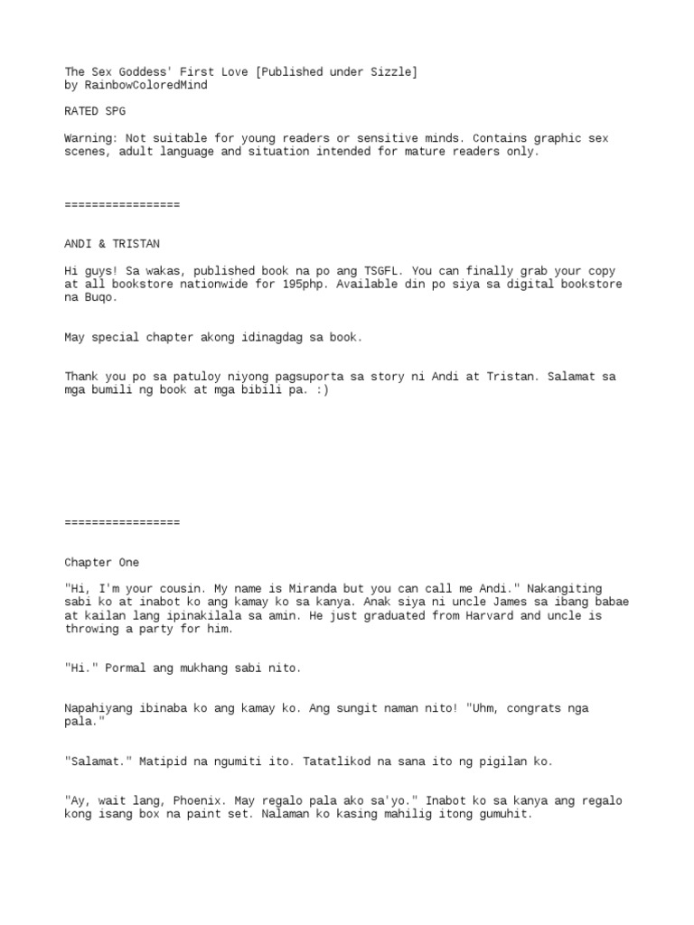 The Sex Goddess First Love Pdf