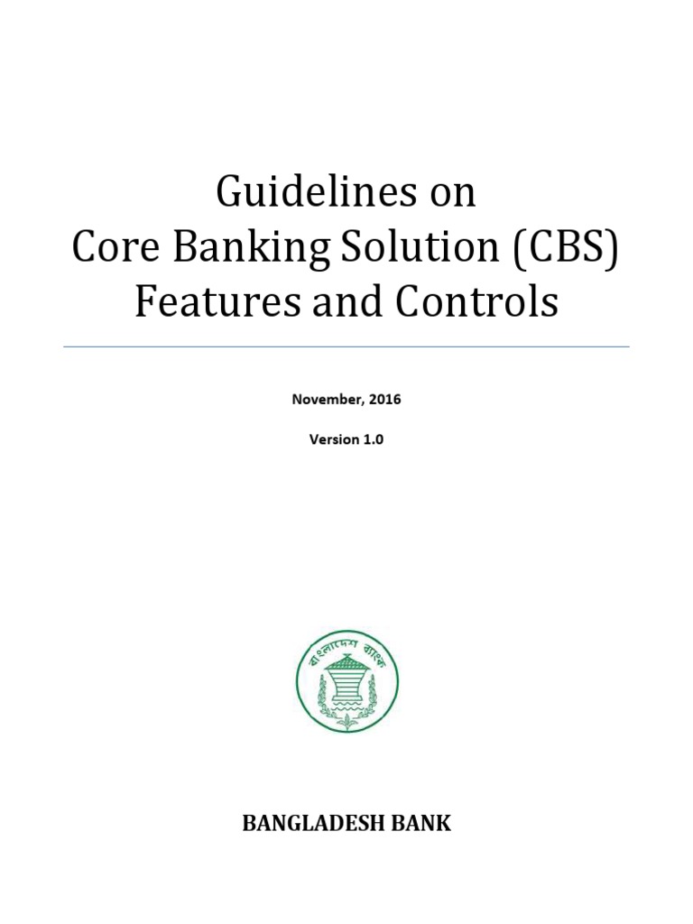 Guidelines on Core Banking Solution Features | PDF | Debits And Credits ...