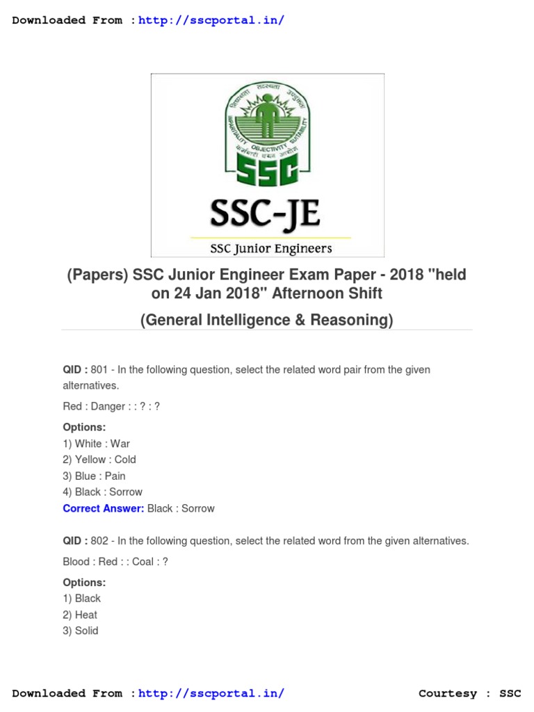 SSC Je Papers | PDF | Linguistics | Semantics