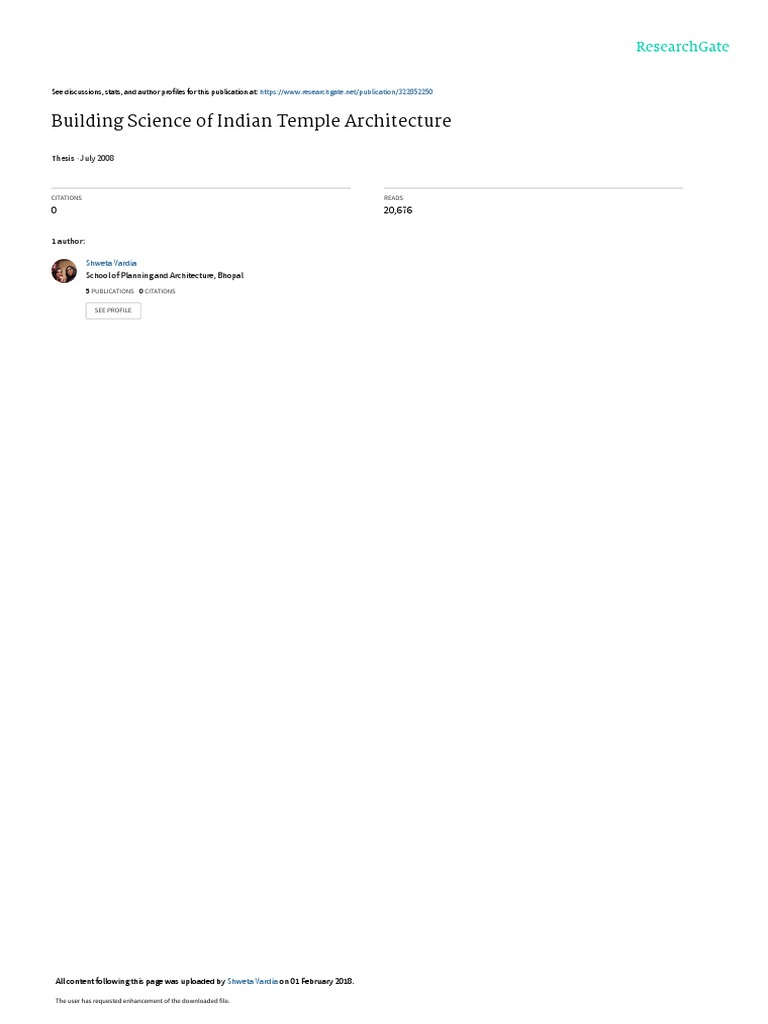 Building Science of Indian Temple Architecture | PDF | Vedas | Shiva