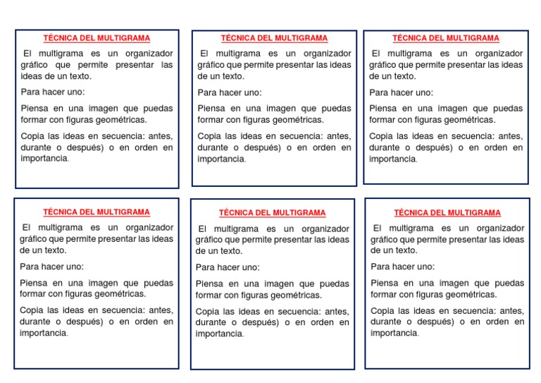 Técnica Del Multigrama | PDF