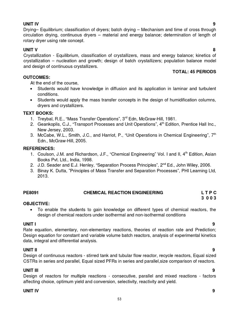 CRE Syllabus | PDF | Chemical Reactor | Heat Transfer