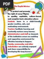 Deped Vision, Mission, Goals | PDF | Education Theory | Communication