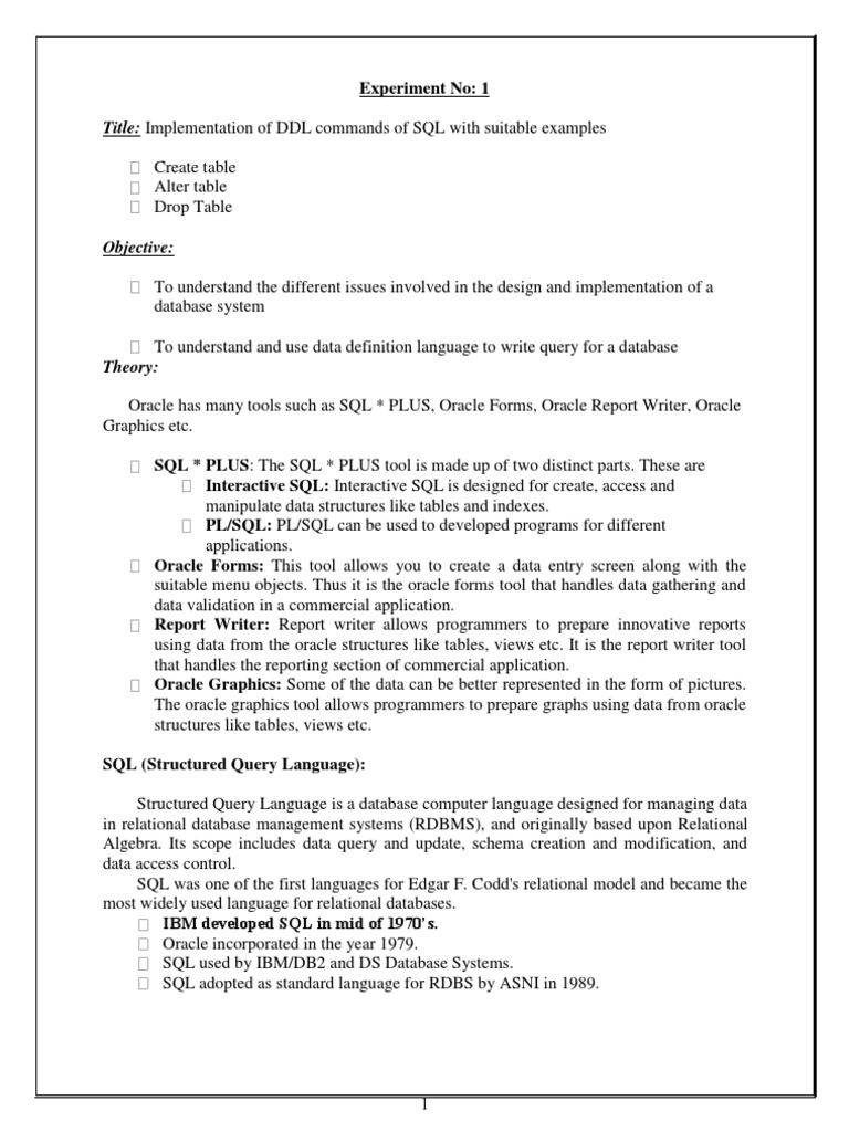 DBMS Lab Manual | PDF | Relational Database | Pl/Sql