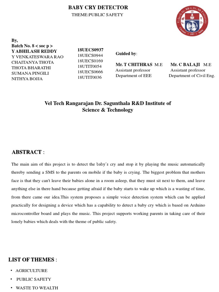 Abhi Baby Cry Detector | PDF | Arduino | Light Emitting Diode