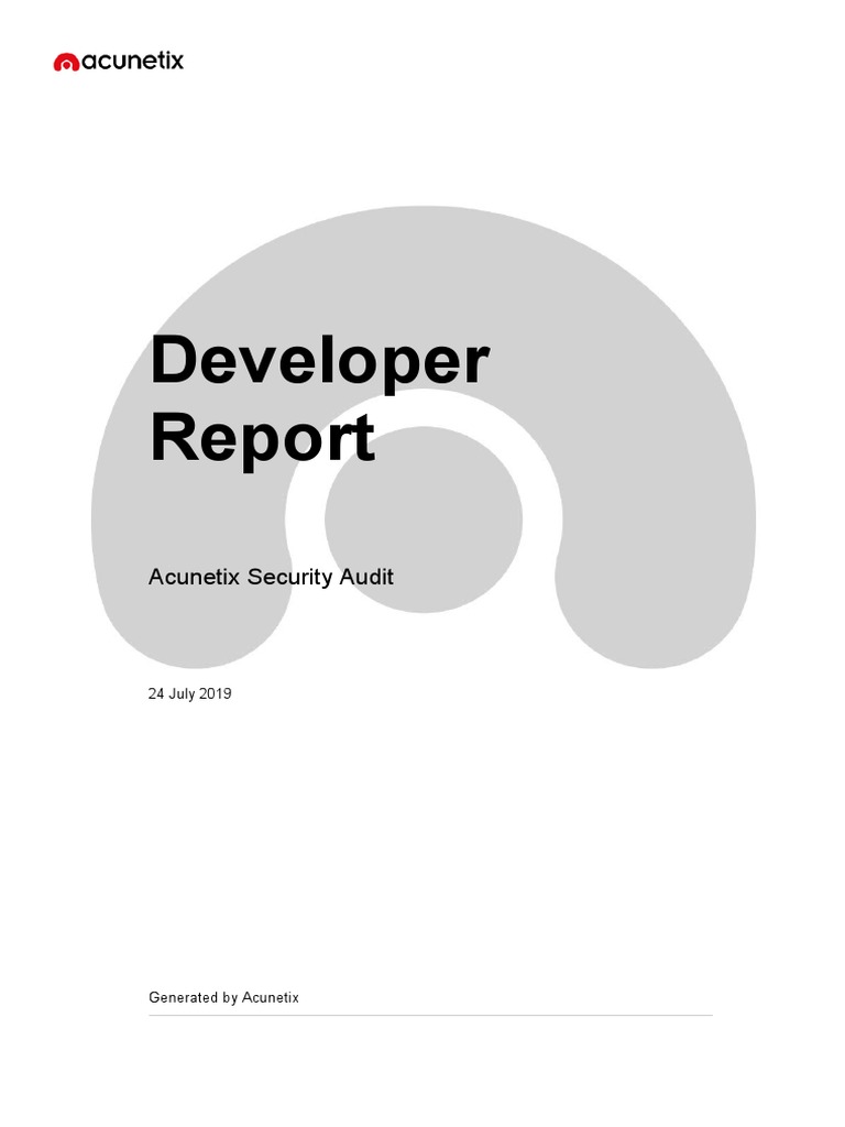 Developer Report | PDF | Http Cookie | World Wide Web