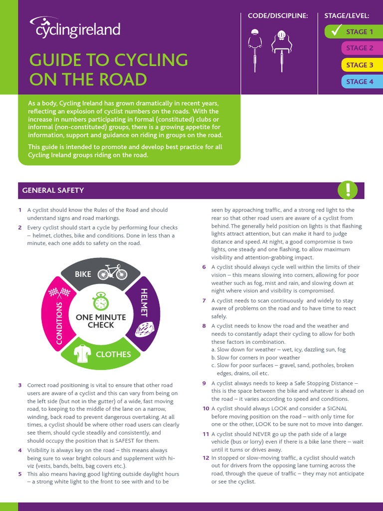 Guide To Cycling On The Road | PDF | Cycling Infrastructure | Traffic