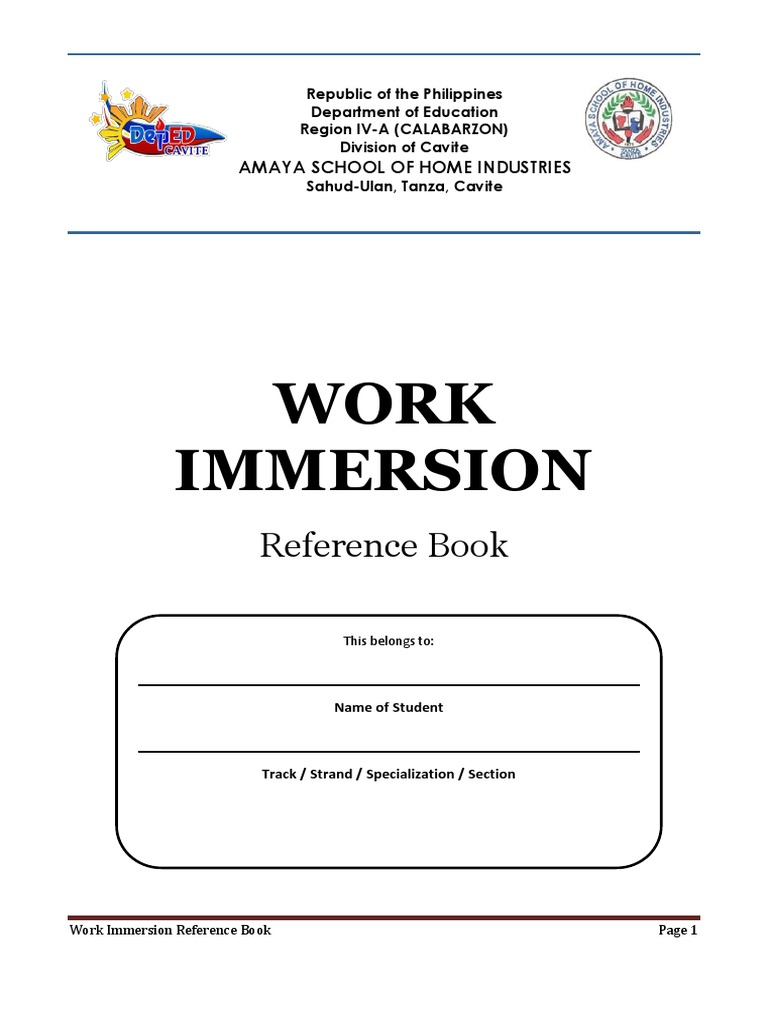 ASHI WORK IMMERSION Portfolio | PDF | Employment | Business