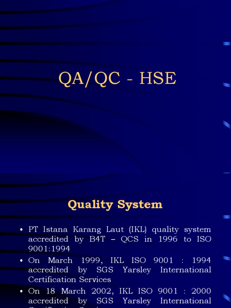 Qa/Qc - Hse | Download Free PDF | Iso 9000 | Quality Management System
