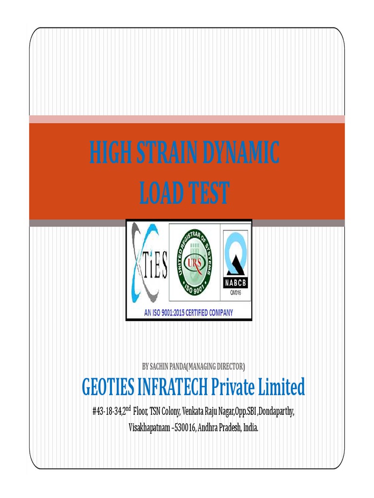 Dynamic Load Test | PDF | Deep Foundation | Mechanical Engineering
