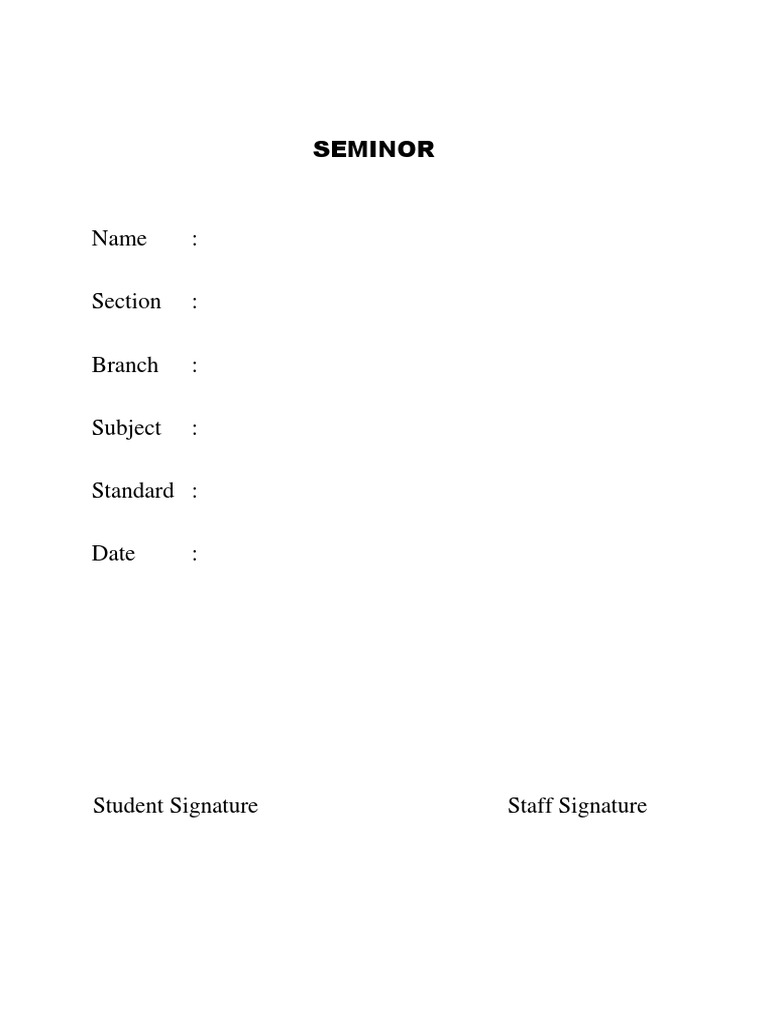 SEMINOR | PDF