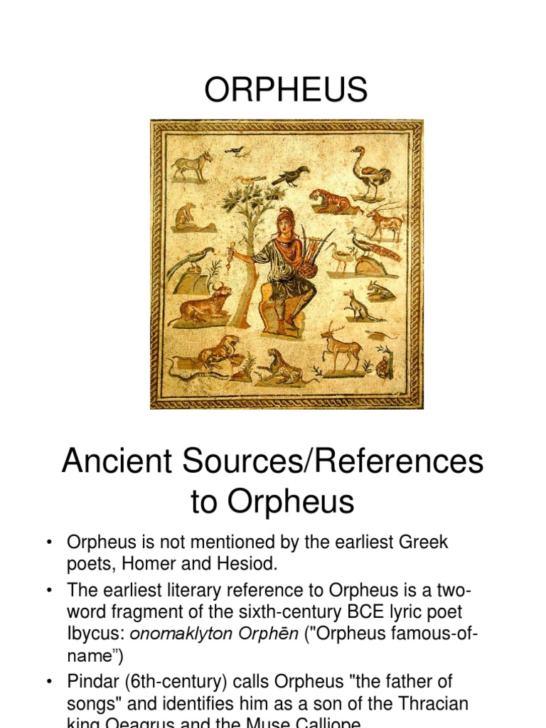 Orpheus: The Power of Song and Music in Greek Myth | PDF | Orpheus ...