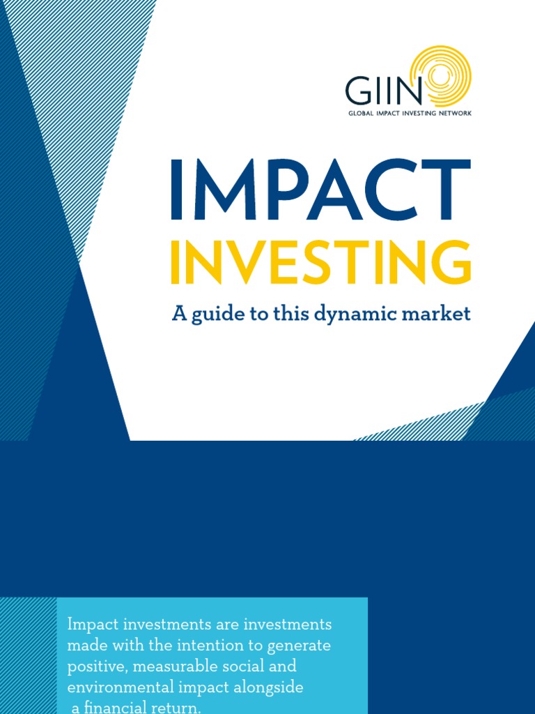 GIIN Impact Investing Guide | PDF | Asset Allocation | Investor