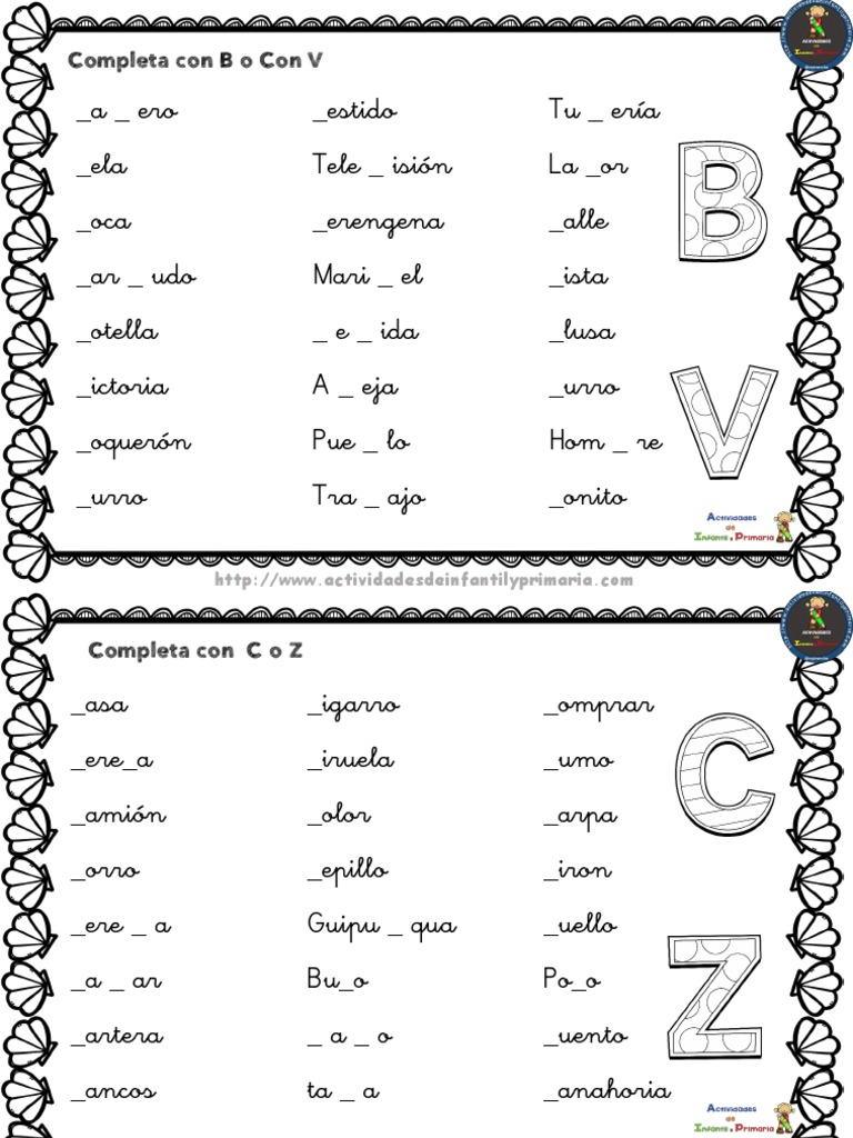 Ejercicios de Ortografia para Primaria | PDF