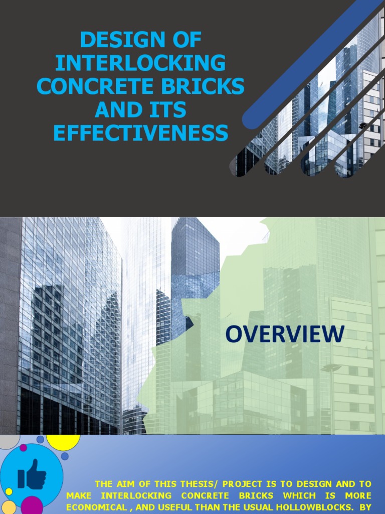 Design of Interlocking Concrete Bricks and Its Effectiveness | PDF