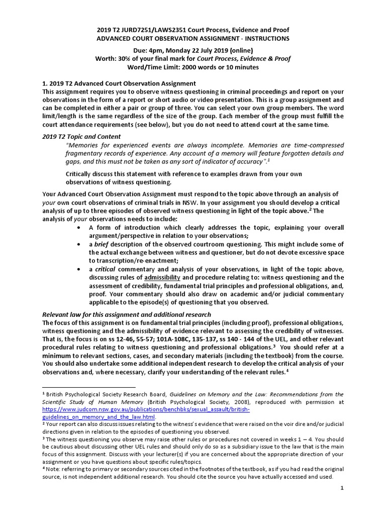 Court Report | PDF | Witness | Evidence