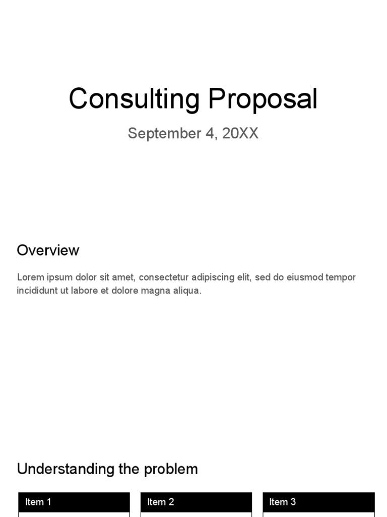 Consulting Proposal: September 4, 20XX | PDF