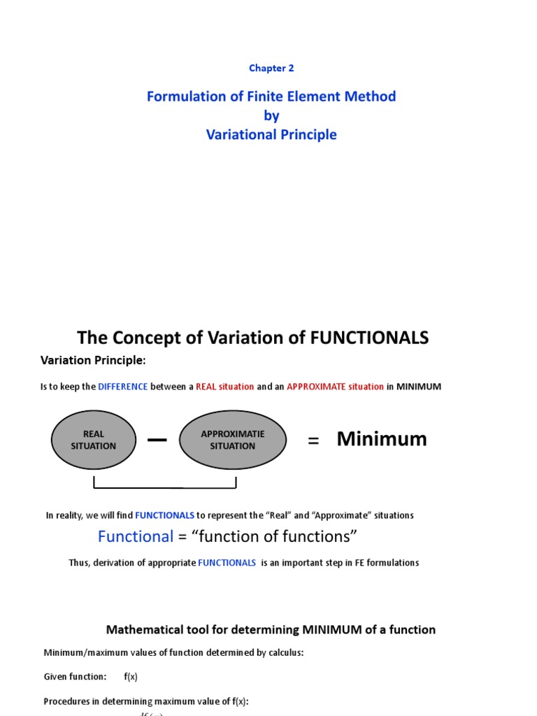 Variational Principle in Finite Element Method | PDF | Calculus Of ...