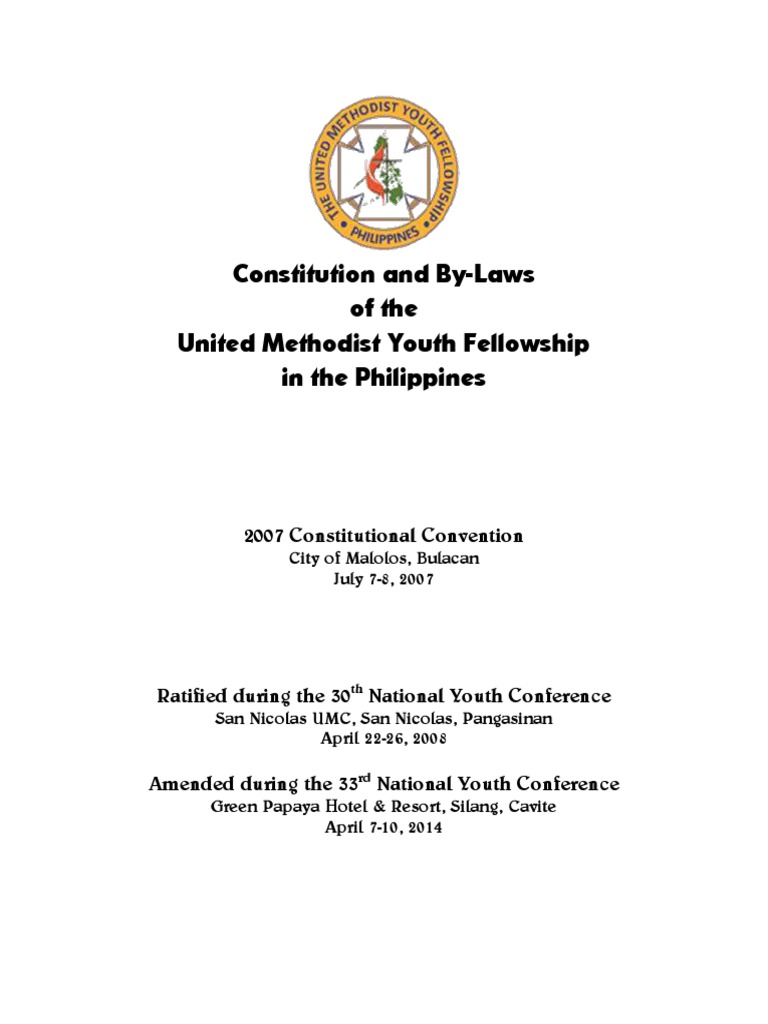 Amended Constitution and by Laws of The UMYFP | PDF | United Methodist ...