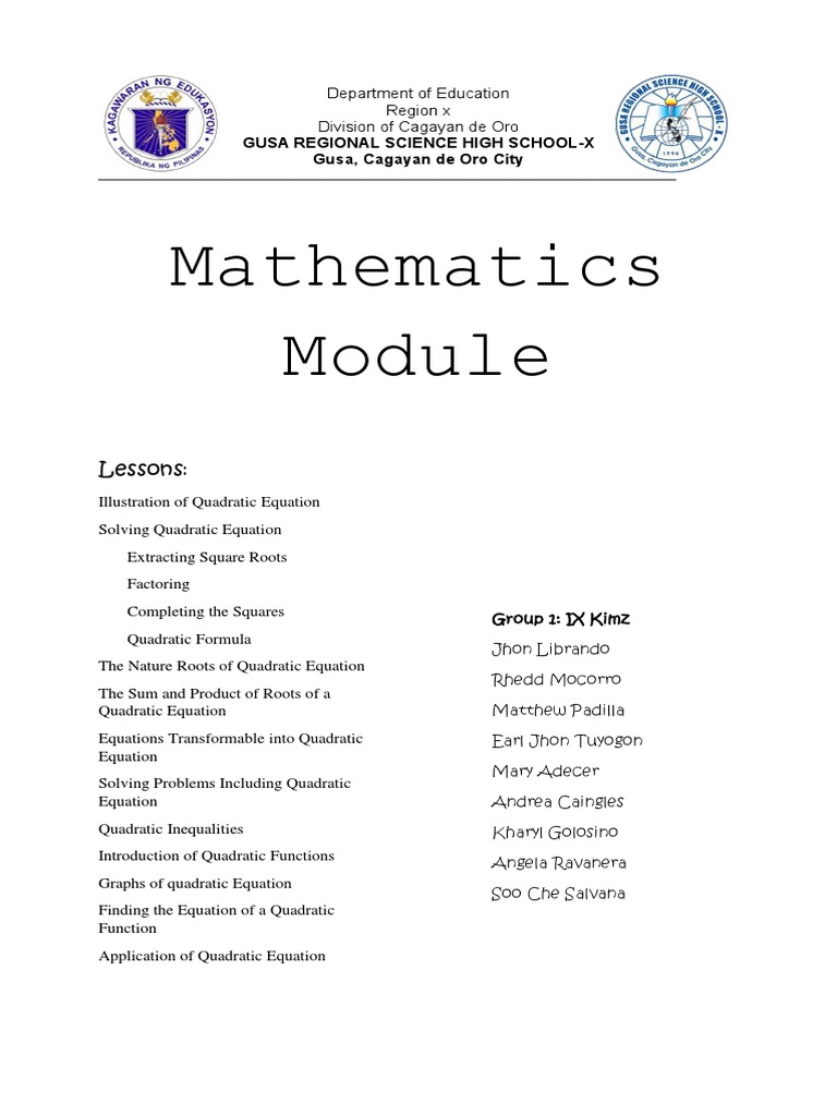 Mathematics: Lessons | PDF