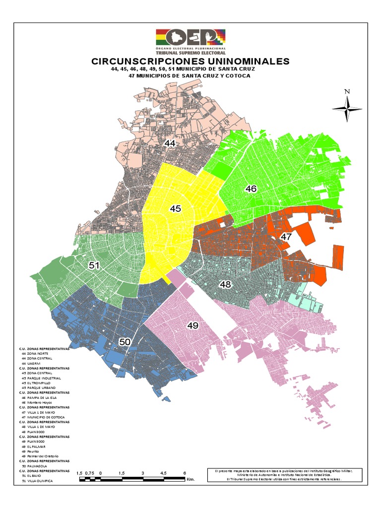 Mapa de Circunscripciones Santa Cruz | PDF