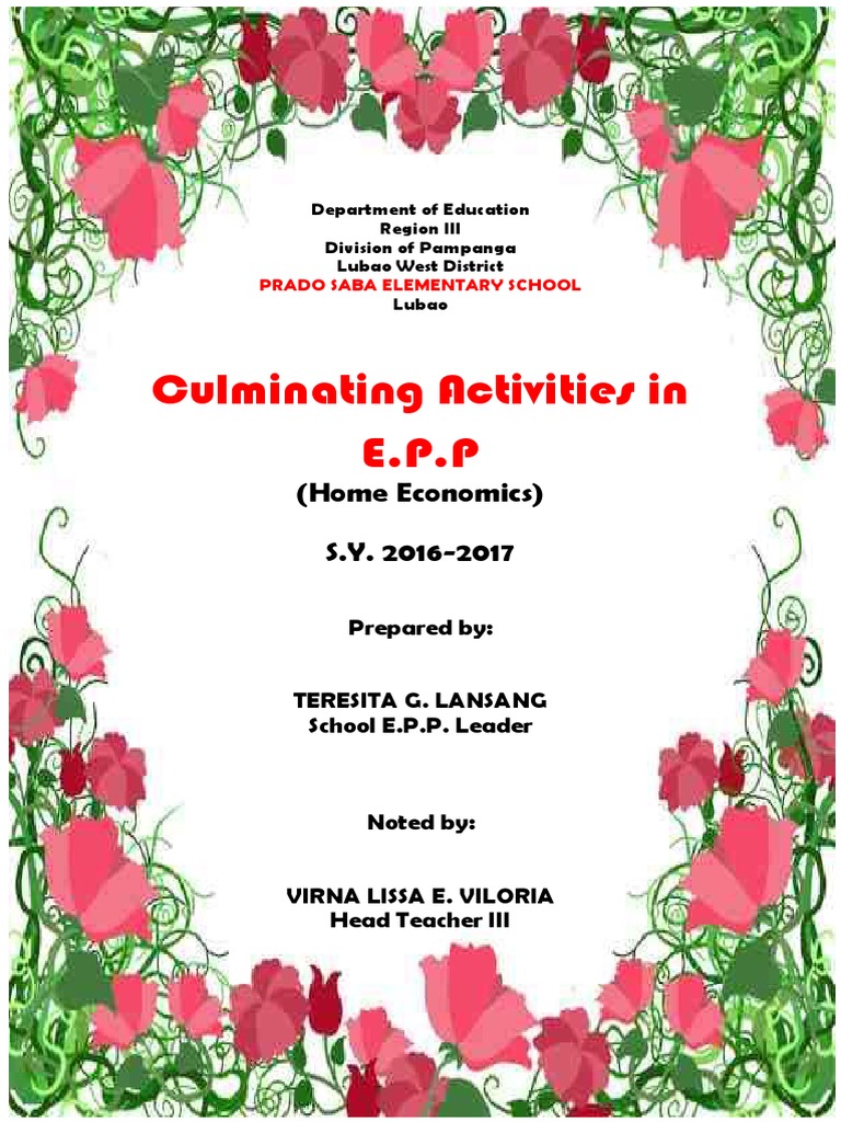 Culminating Activities in E.P.P. | PDF