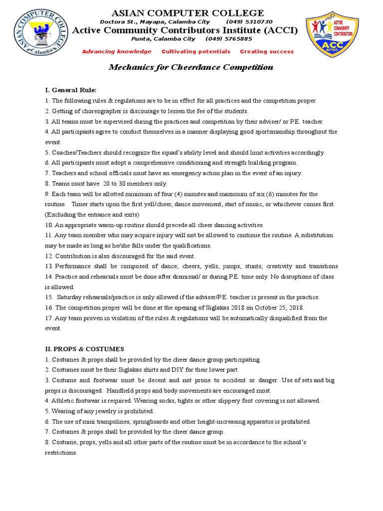 Cheer Dance Mechanics | PDF | Cheerleading | Sports