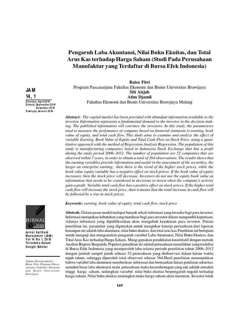 Jurnal Ekuitas 1 | PDF | Stocks | Equity (Finance)