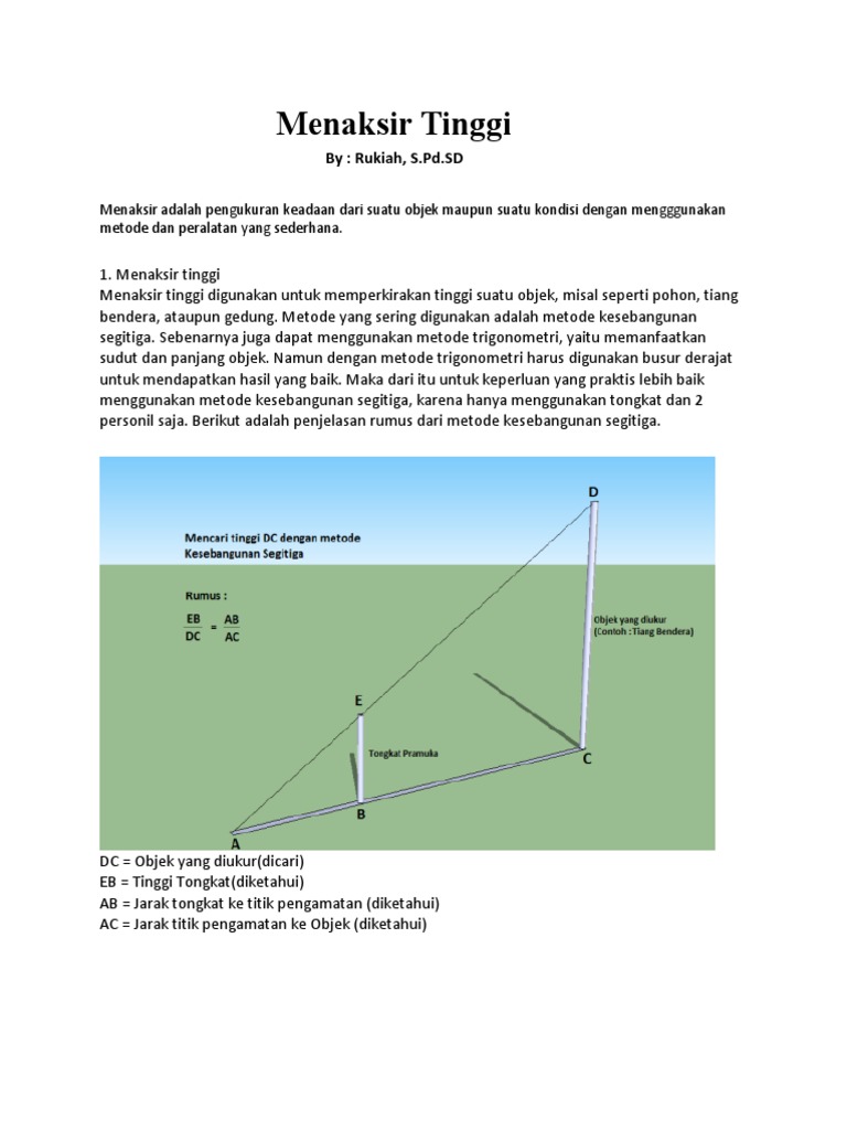 Menaksir Tinggi | PDF