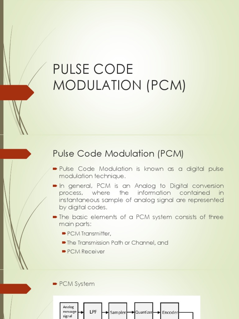 4 Pulse Code Modulation (PCM) | PDF | Sampling (Signal Processing ...