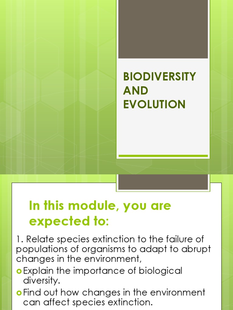 Biodiversity and Evolution | PDF | Biodiversity | Ecosystem