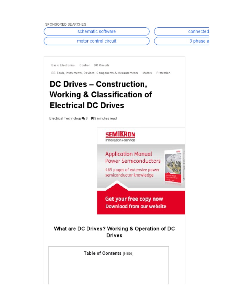DC Drive Explaination | PDF | Rectifier | Electric Motor