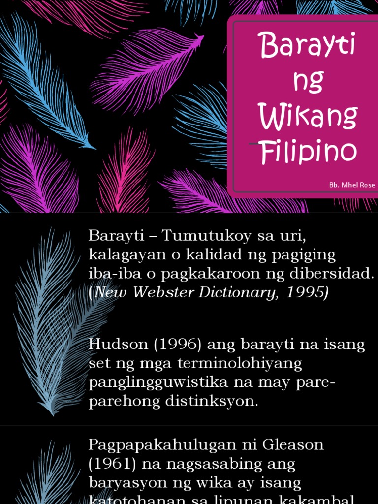 Barayti NG Wika | PDF