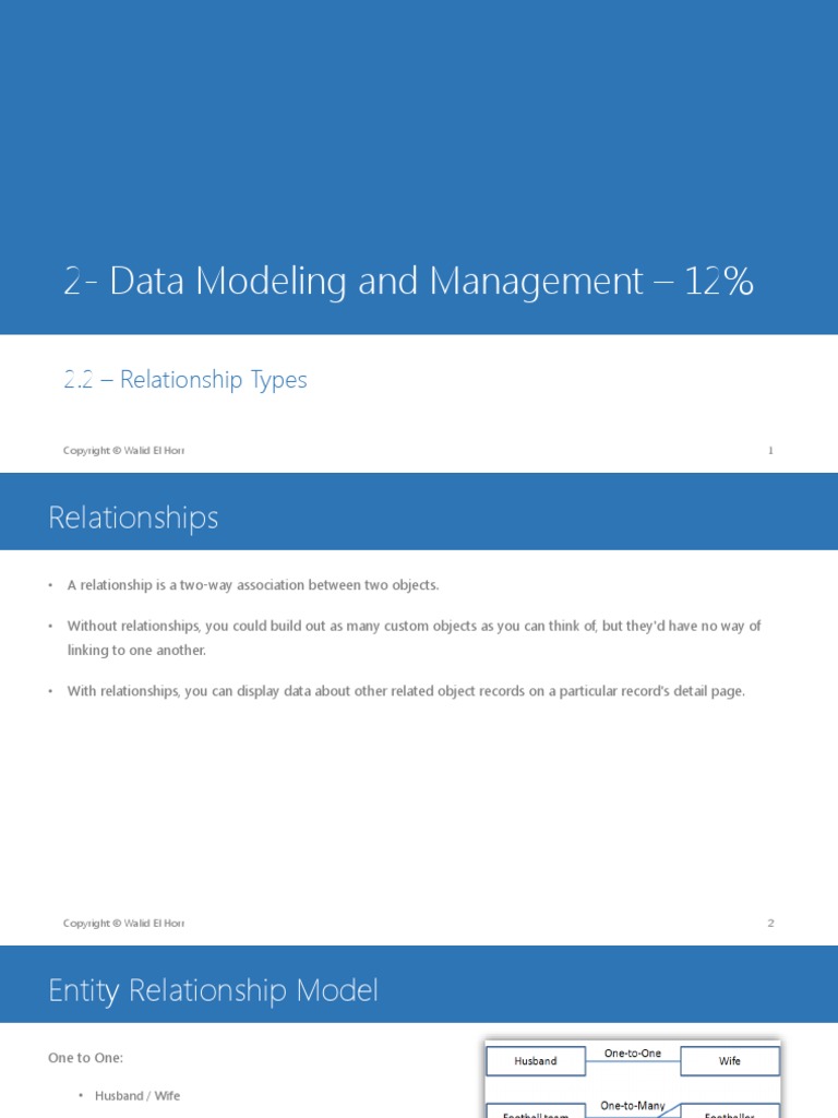 2.2 Data Modeling and Management Relationship Types | PDF | Salesforce ...