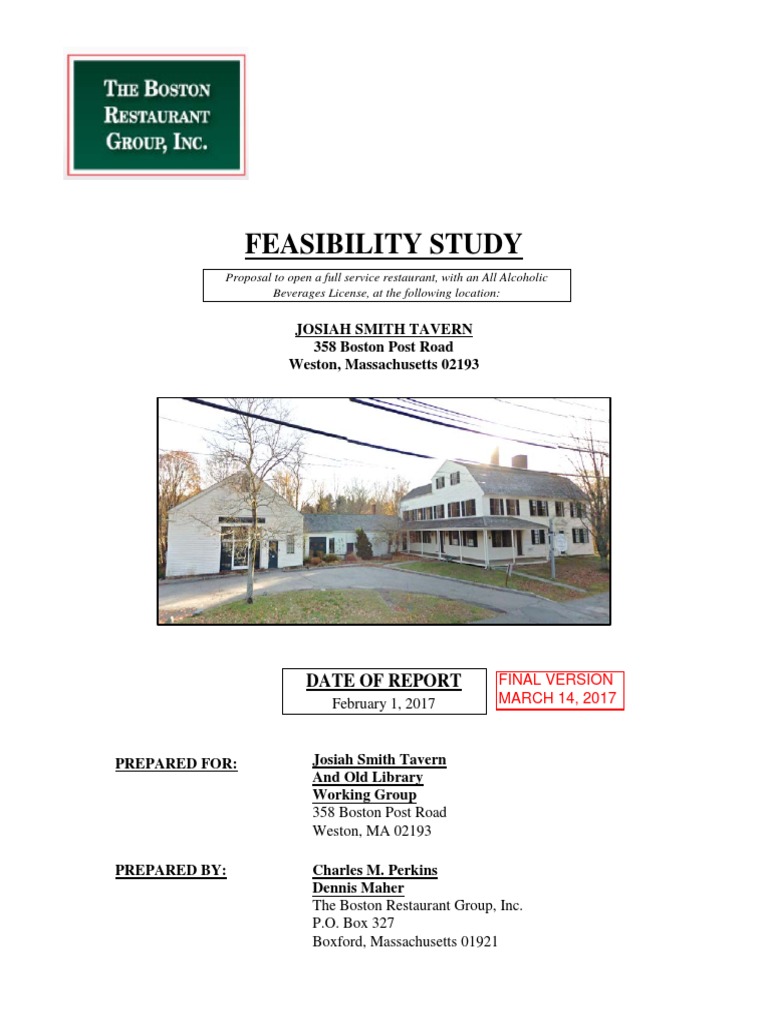 Restaurant Feasibility Study Boston Restaurant Group 170314 FINAL PDF ...