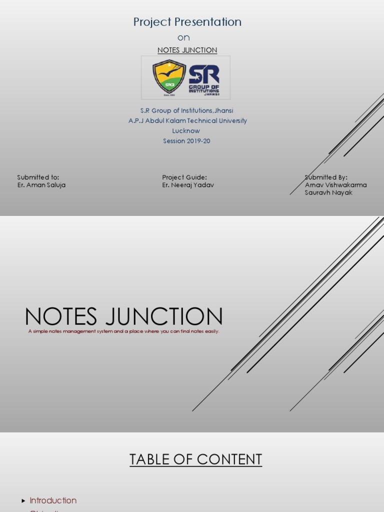 Notes Junction Presentation | PDF | Information Technology ...
