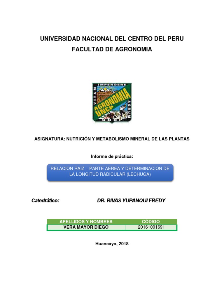 Diego | PDF | Raíz | Lechuga