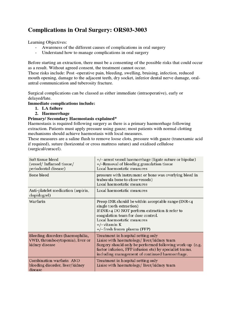 Notes On Ors Management | PDF | Mouth | Medical Specialties