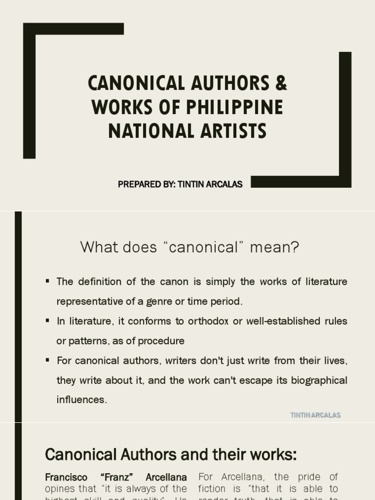 Canonical Authors Works of Philippine National Artists | Writing | Poetry