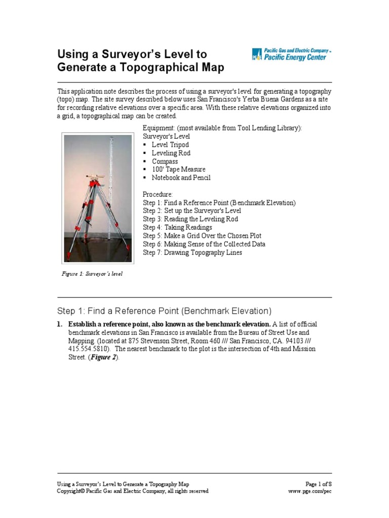 Using A Surveyor's Level PDF | PDF | Surveying | Topography