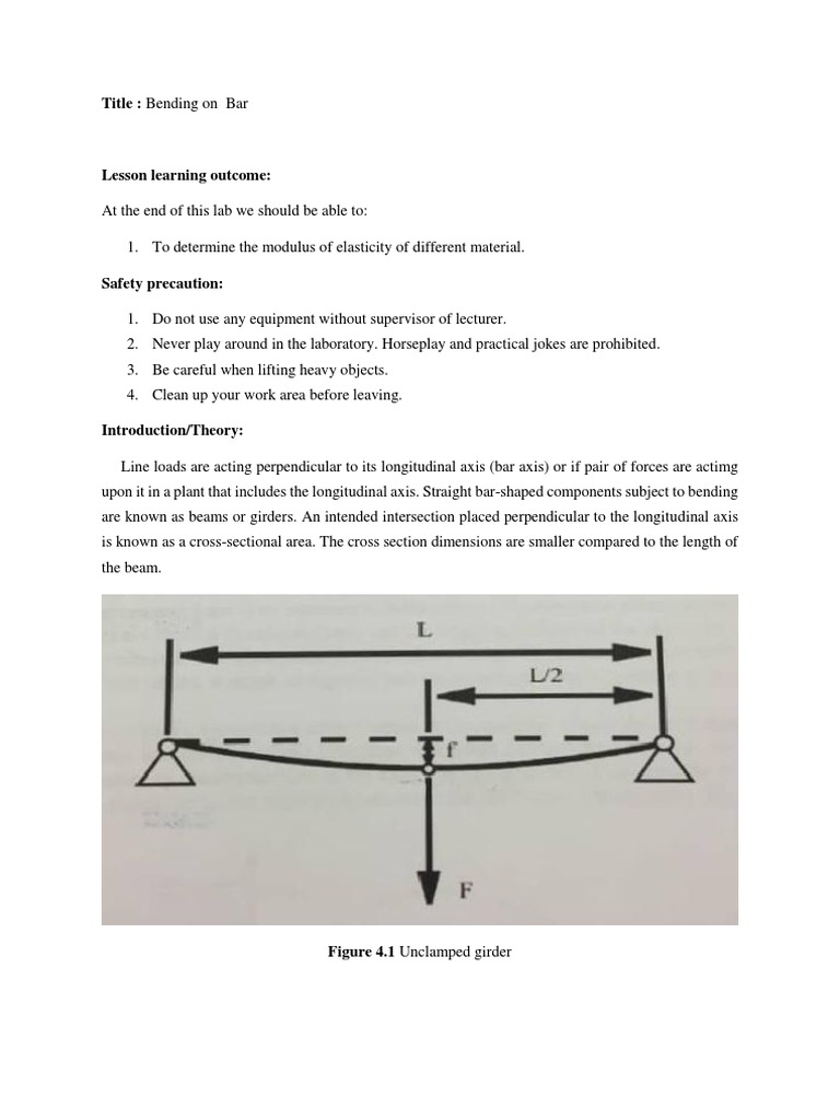 Determining the Modulus of Elasticity through Bending Experiments ...