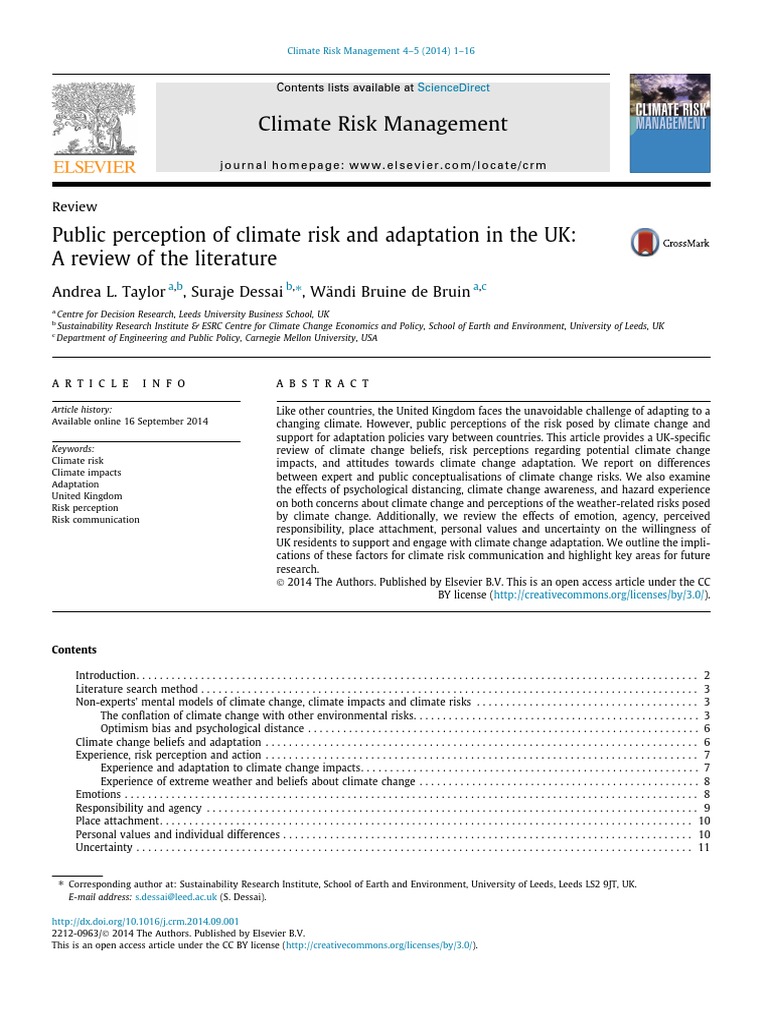 Climate Risk Management | PDF | Risk | Hazards