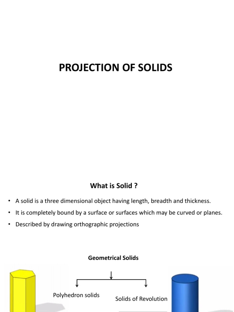 Projection of Solids | PDF | Tetrahedron | Elementary Mathematics