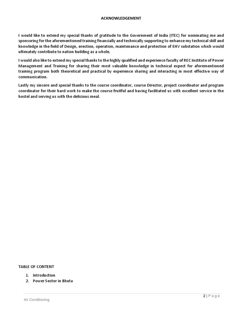 Acknowledgement: Air Conditioning System | PDF | Hvac | Heat Pump